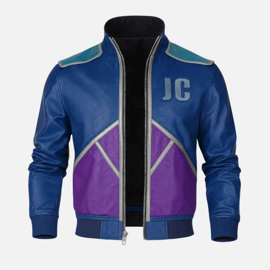 Mortal Kombat 11 Johnny Cage Jacket | Blue Leather Bomber by Euphoria ...